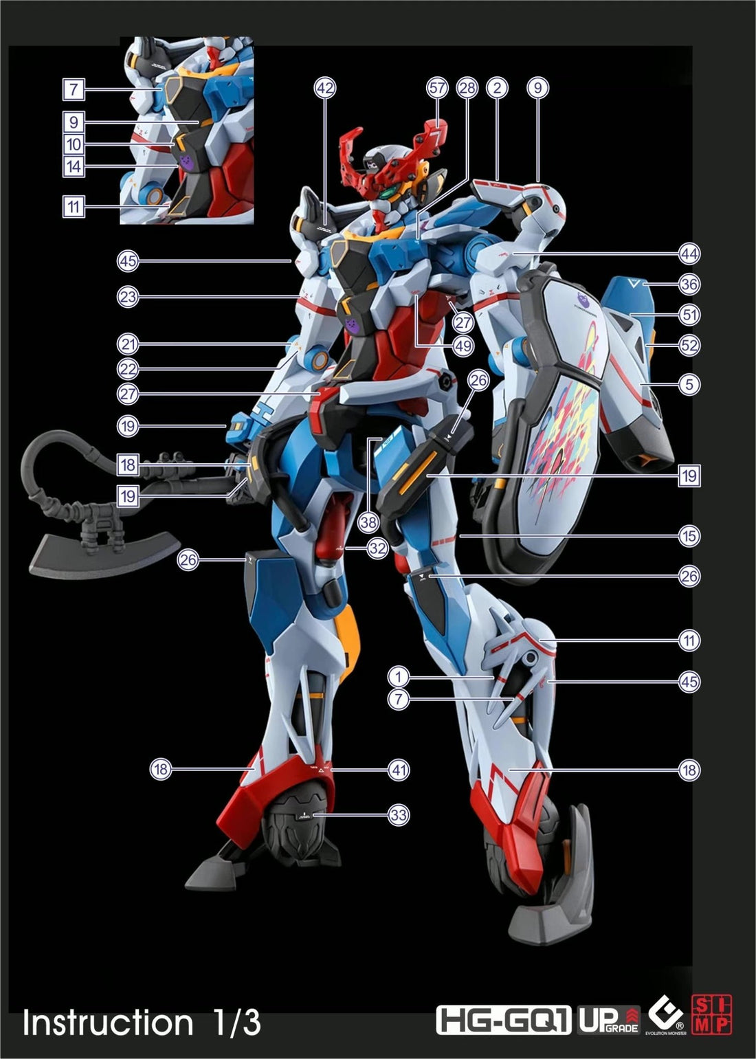 HG 1/144 GQuuuuuuX HD Fluorescent Waterslide Decals | Takara Model ...