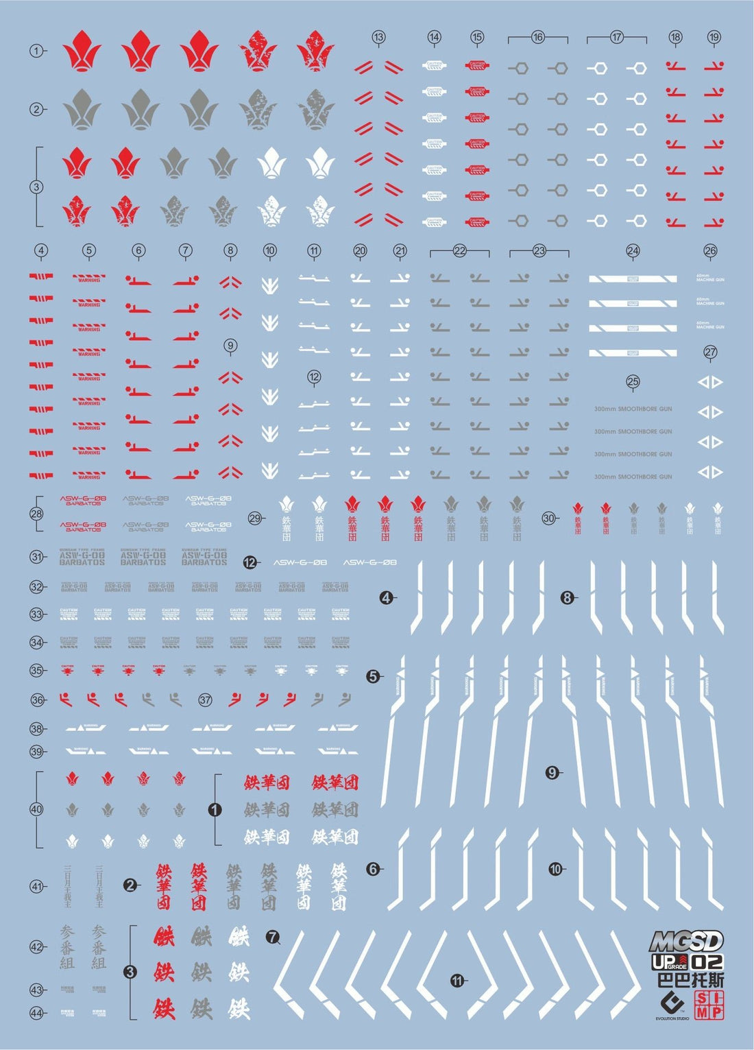 MGSD Gundam Barbatos HD Fluorescent Decals - Free Shipping – Takara ...