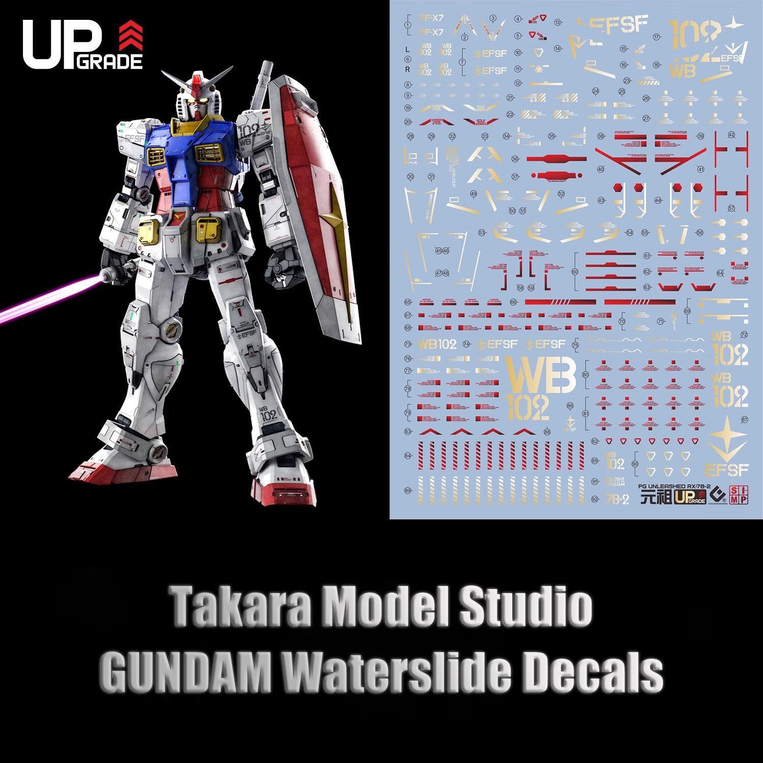 Gundam Waterslide Decals — All Scales | Takara Model Studio