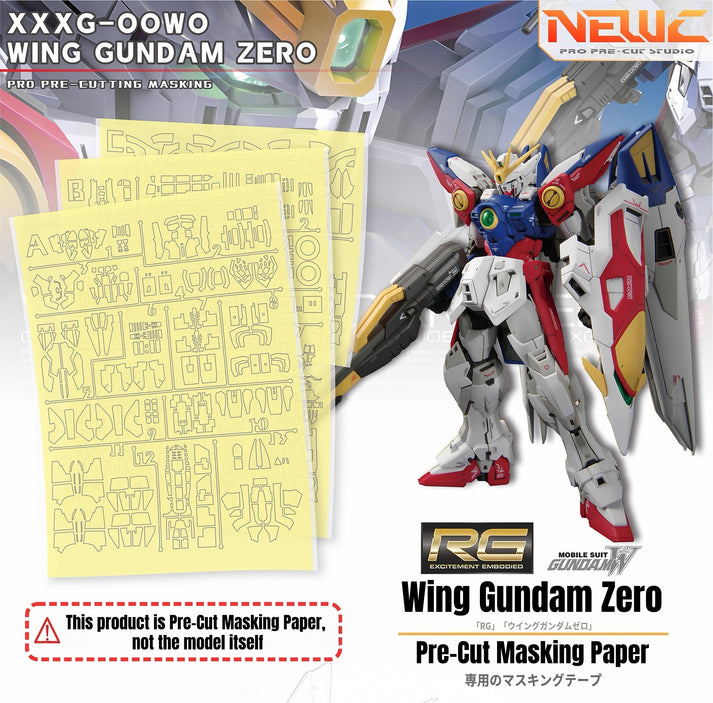 RG Wing Gundam Zero Pre-Cut Masking Paper & Etchings - Takara Model Studio